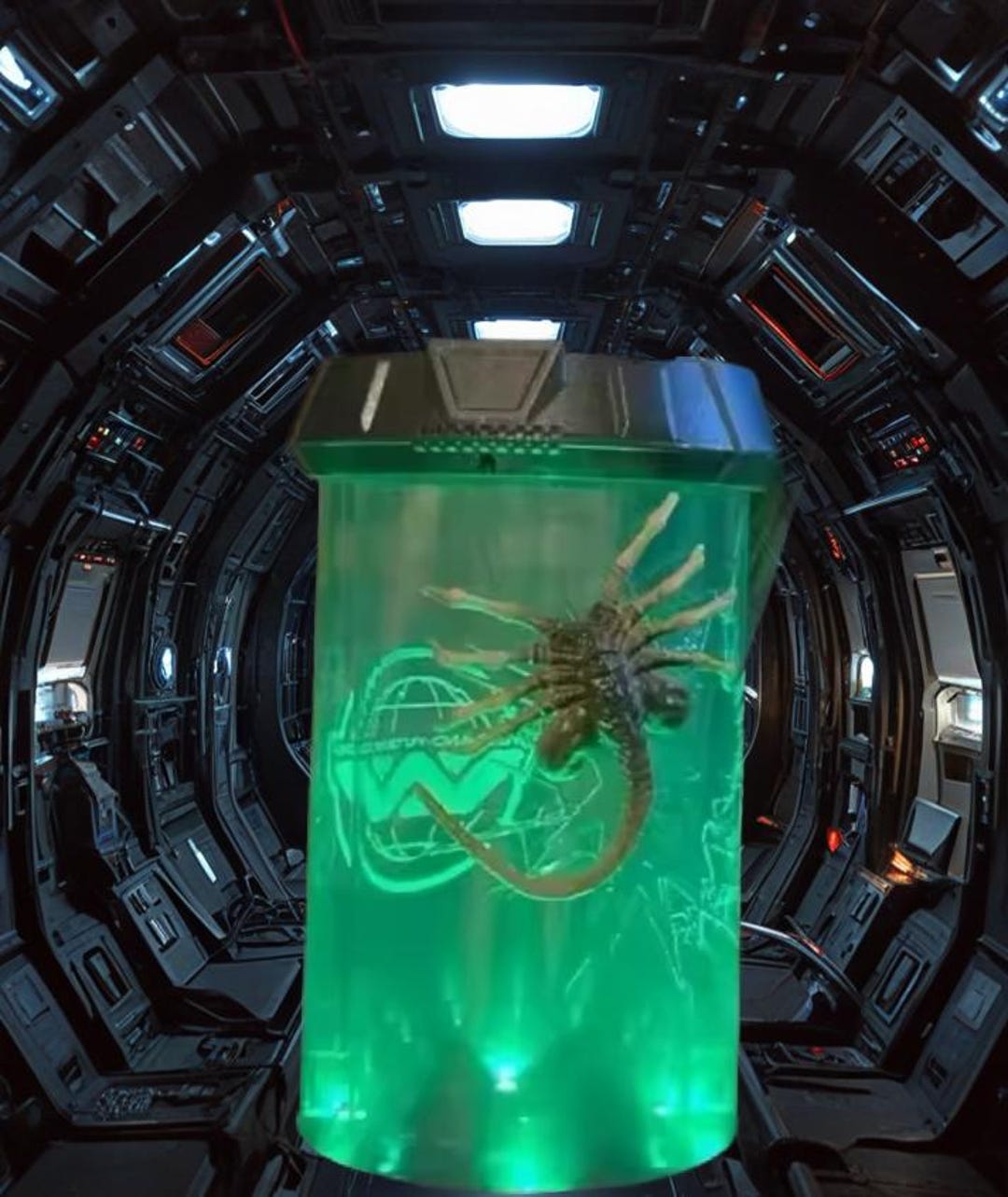 Alien Glow Jar Xenomorph Specimen Facehugger Embryo Glass Jar Movie ...