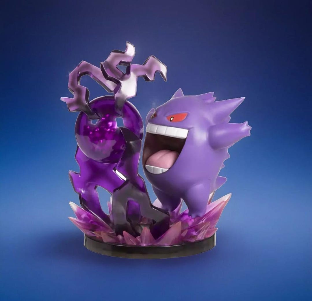 Vintage 16cm Pokemon Figure Gengar Shadow Ball Art Action Scene New ...