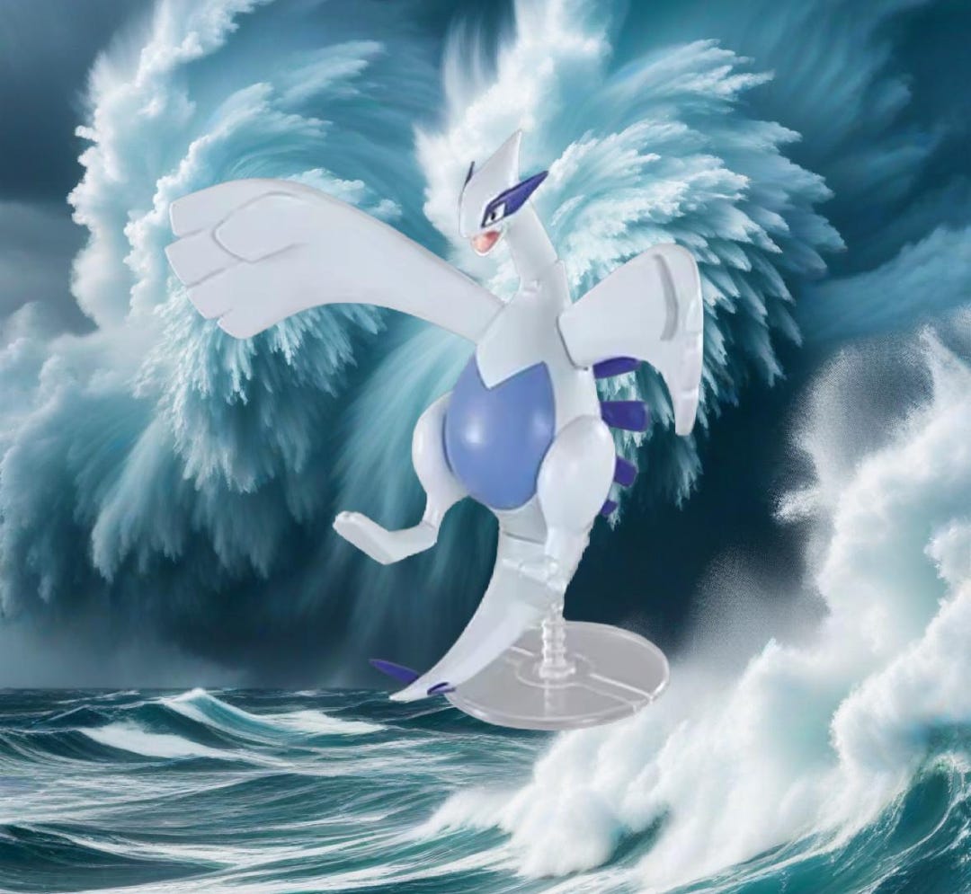 Vintage 2005 Genuine Bandai POKEMON LUGIA Model Kit Building Figure ...