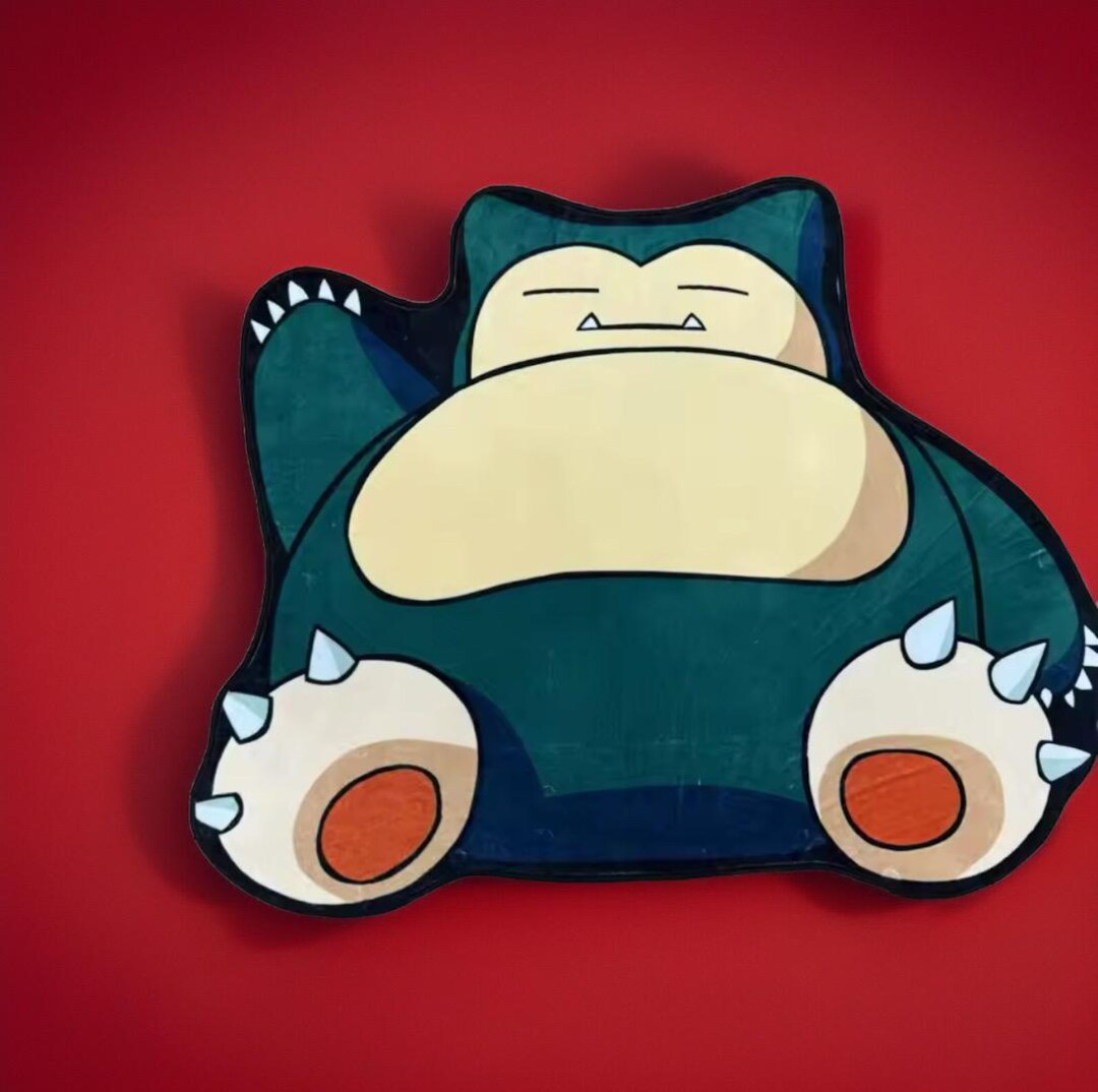 1 Vintage 1999 Snorlax 80x80cm Pokemon Faux Cashmere Carpet Rug Gift ...