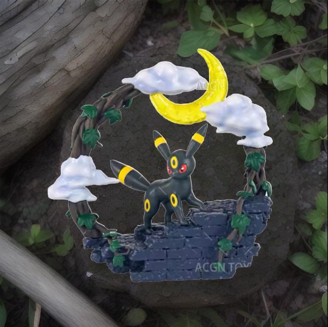 Vintage 2002 15cm Pokemon Umbreon Mewtwo Action Figure Art Battle Scene ...