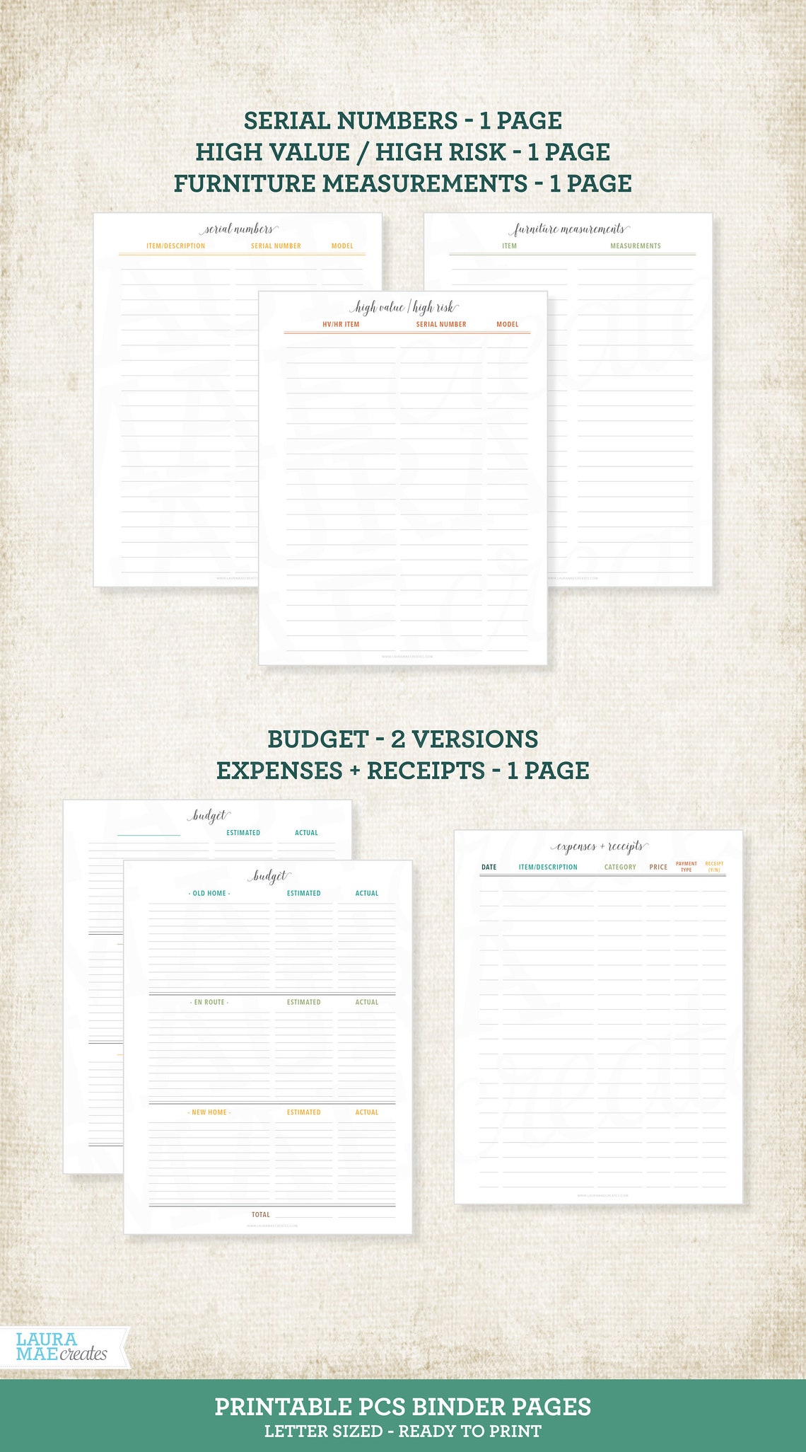 PCS Binder Printable Military Move Binder 8.5x11 60 Pages | Etsy UK