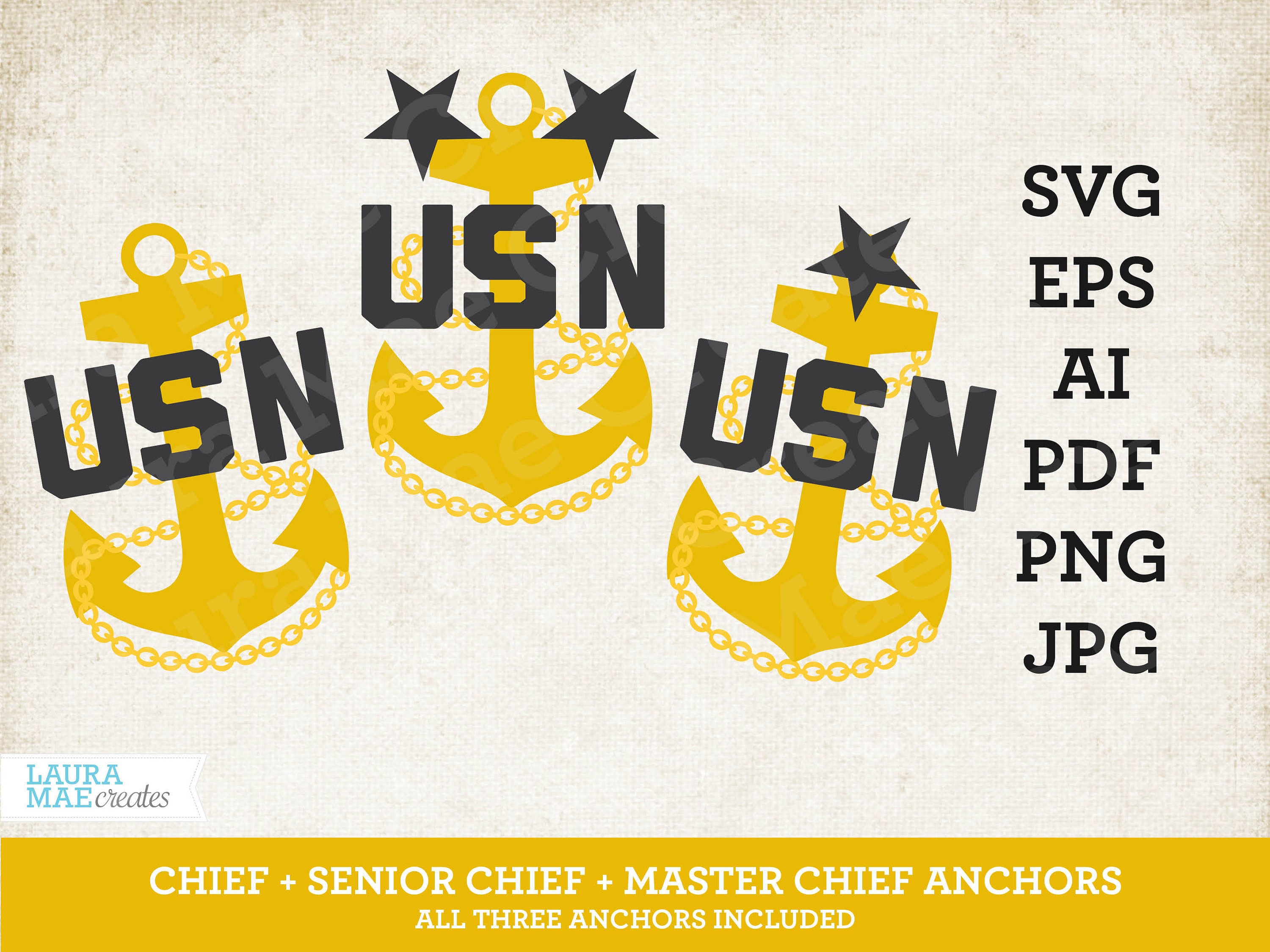 All 3 US Navy Chiefs Anchor Vector Files - Svg, Eps, Ai, Pdf, Png, Jpg ...