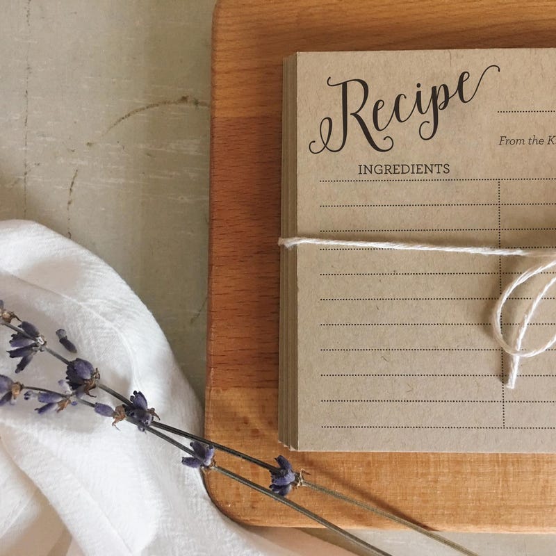 Rustic Recipe Cards - Etsy