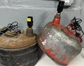 Vintage Red Safety Gas Can Lamp - Etsy