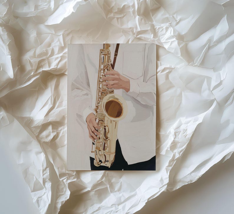 Saxophone Wall Art Printable – Music Poster Digital Download - Etsy