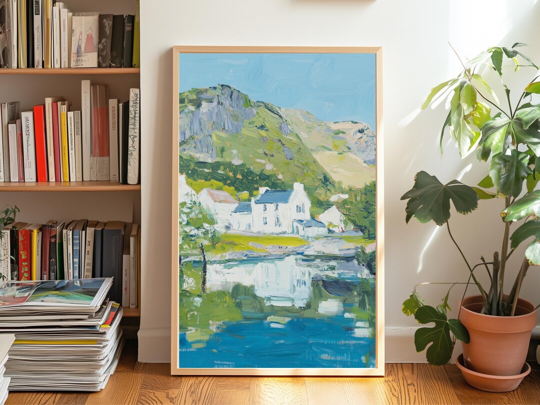 Irish Art Print | Emerald Isle Printable Wall Art | Seascape Painting ...