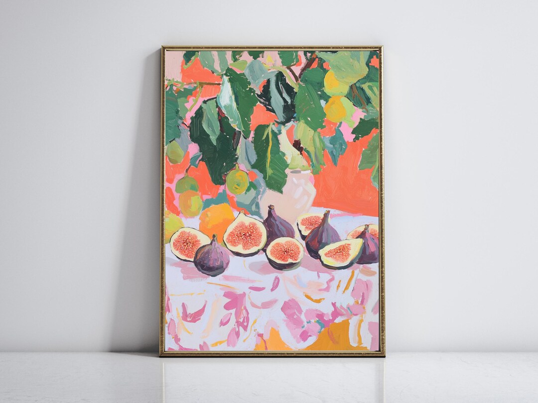 Vintage Fig Still Life Print, Printable Fruit Wall Art, Fig Tree ...