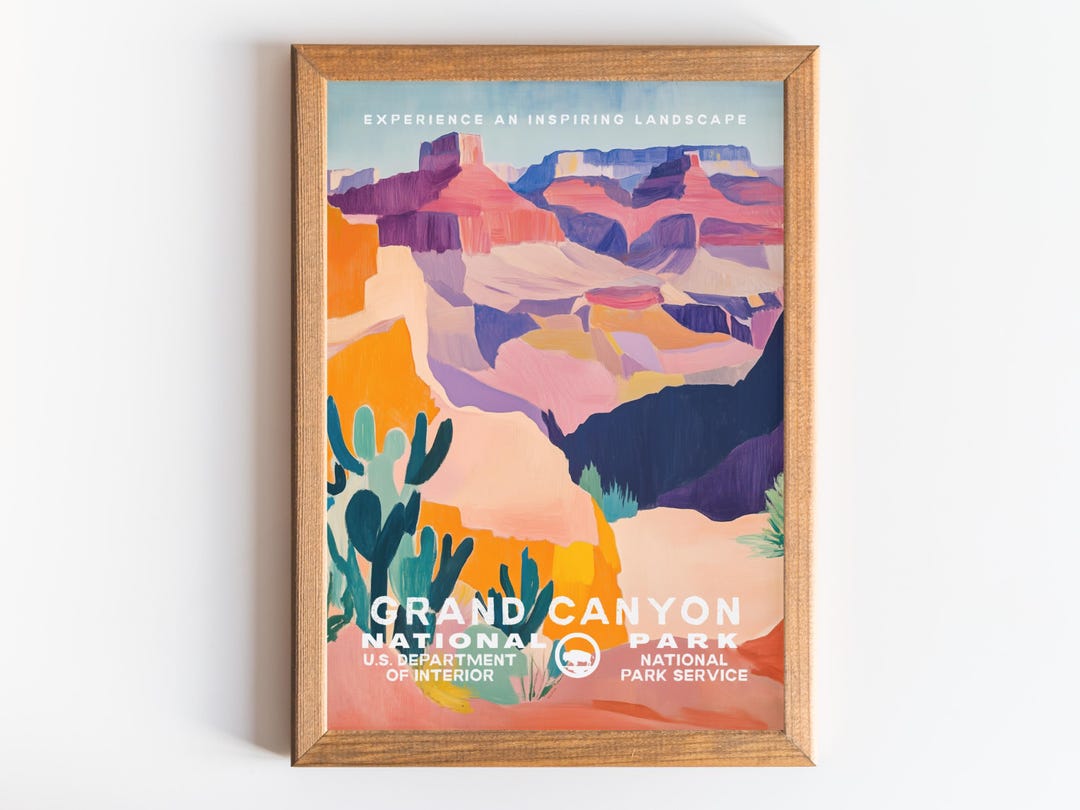 WPA National Parks Grand Canyon Desert Sunset Wall Art Desert Print ...