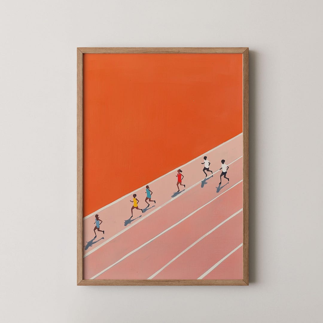 Track & Field Art Print, Running Poster, Afrocentric Decor Gift ...