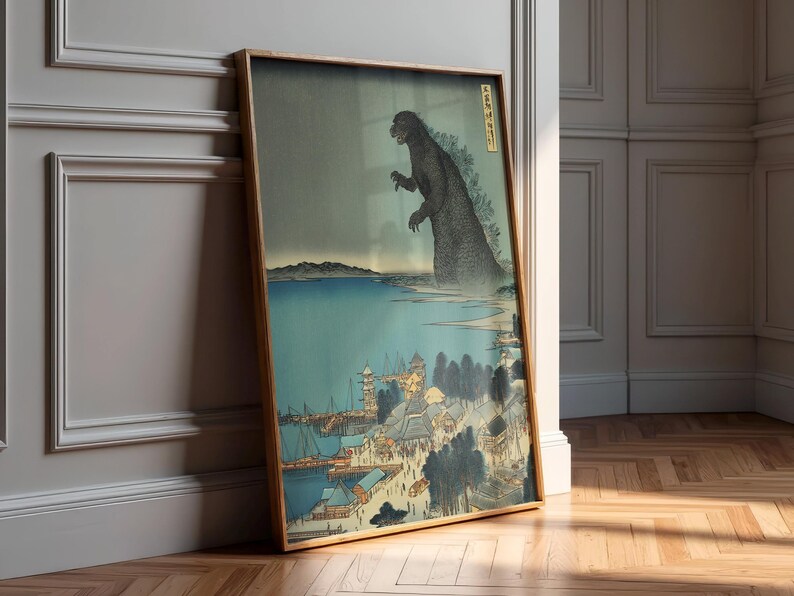 Vintage Godzilla Poster Japanese Monster Art Print (digital Download ...