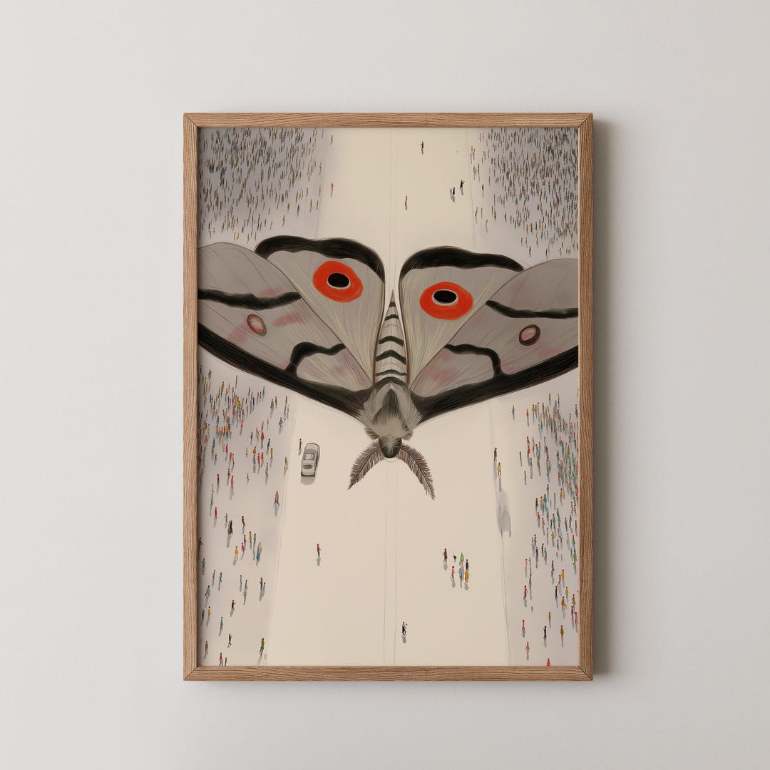Mothra Poster, Japanese Wall Art Woodblock Print, Digital Download - Etsy