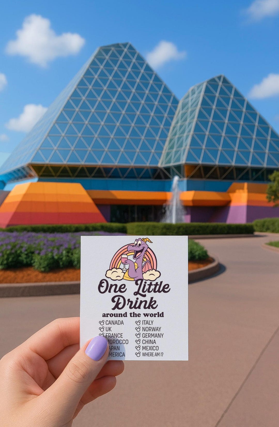 Figment Drinking Around the World Tattoo | Epcot World Showcase ...