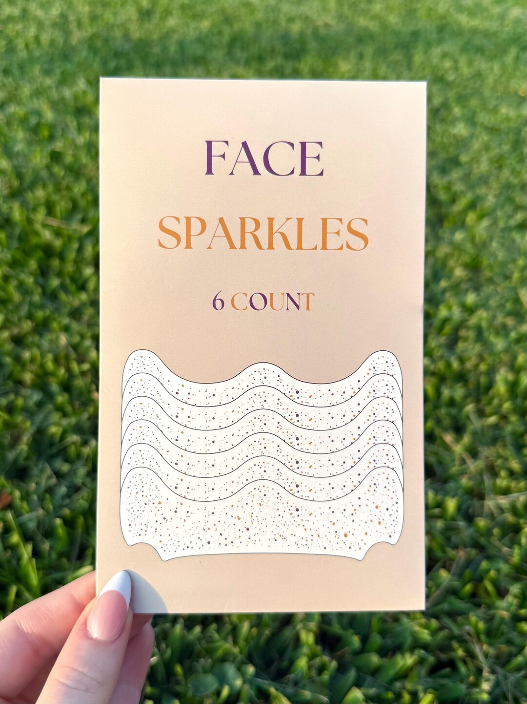 Purple/gold 6pc FACE SPARKLES | Face Glitter | Face Sparkles | Glitter ...