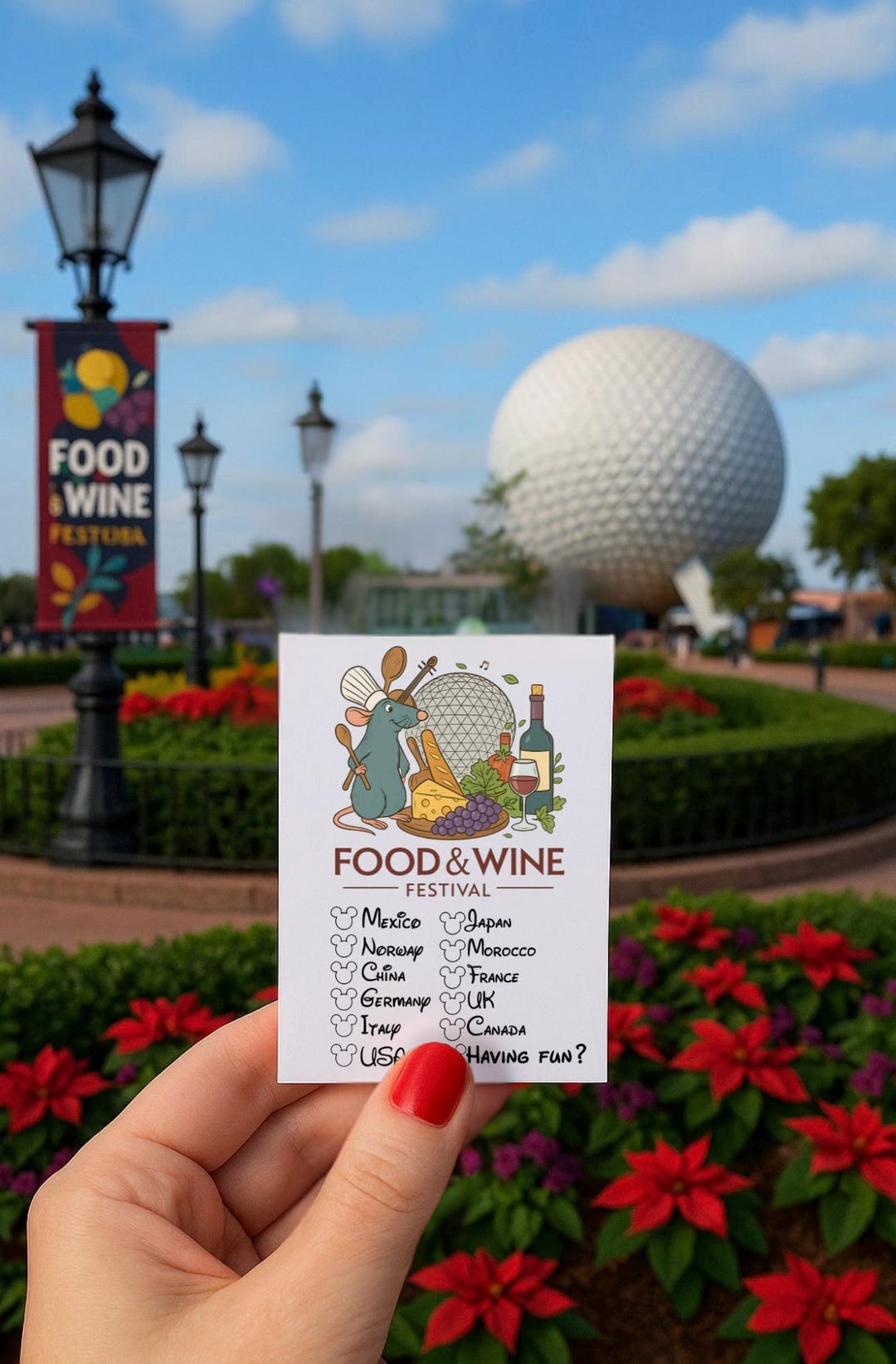 Epcot Food & Wine Drinking/eating Around the World Tattoo|epcot World ...