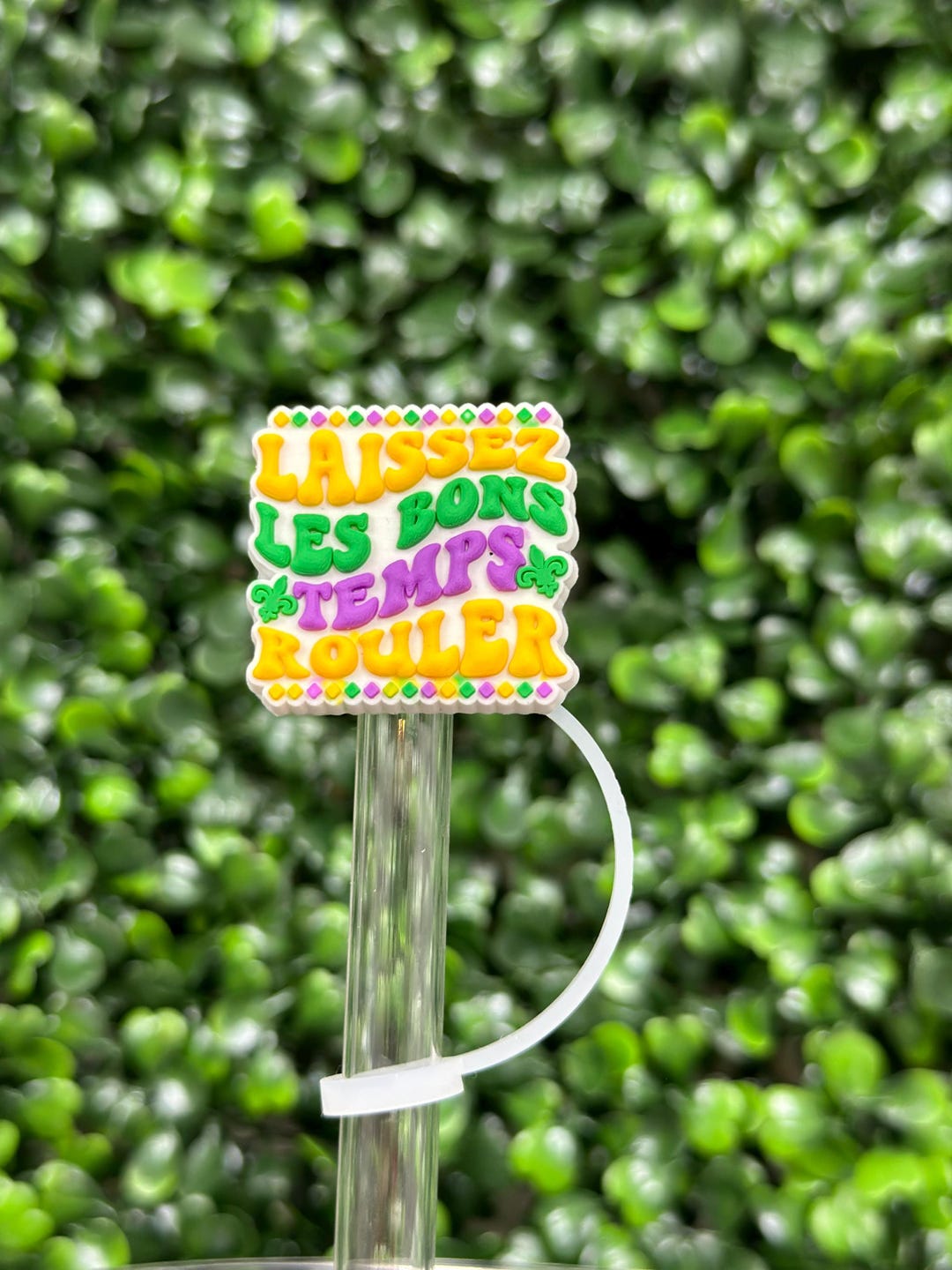 Let the Good Times Roll Mardi Gras Straw Topper | 10mm | Straw Topper ...