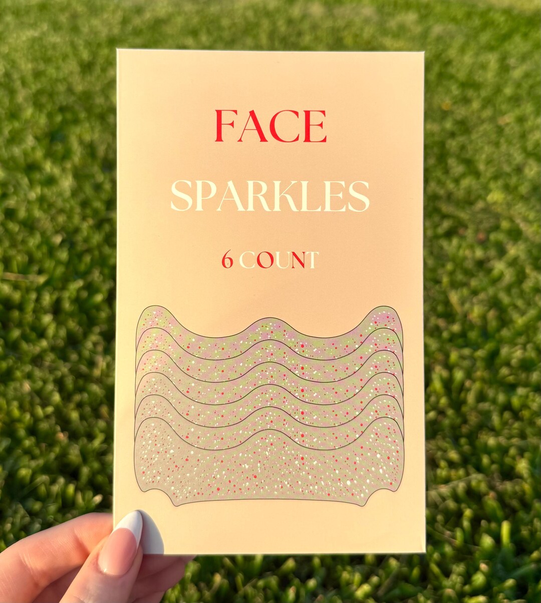 Red/white 6pc FACE SPARKLES | Face Glitter | Face Sparkles | Glitter ...