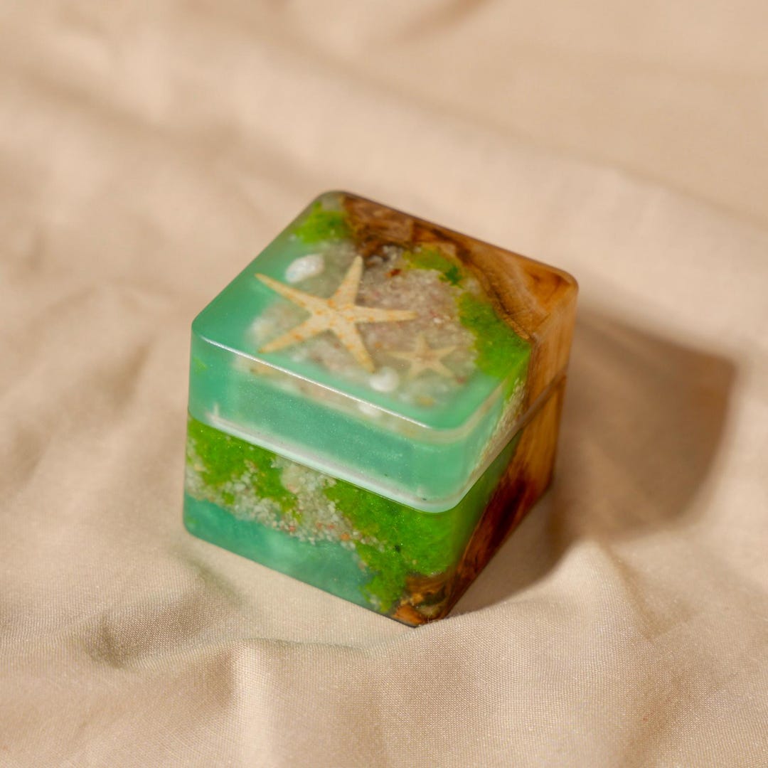 Beach Diorama Engagement Ring Box, Summer Resin Ring Box - Etsy