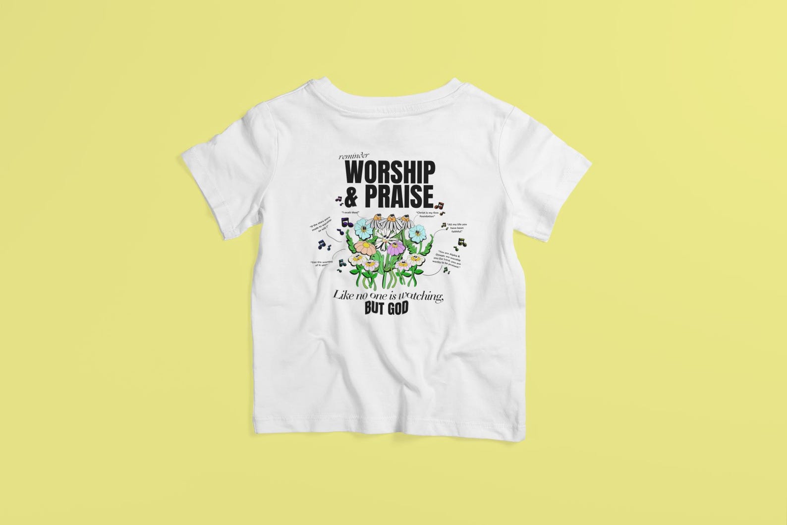 Christian Worship Oversized Kids Tee, Religious Message Back Print ...