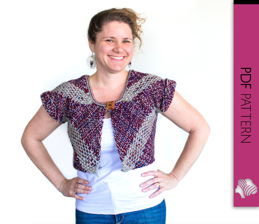 Luana Bolero | PDF Pattern | Bias Weaving Pattern | Weaving Loom ...