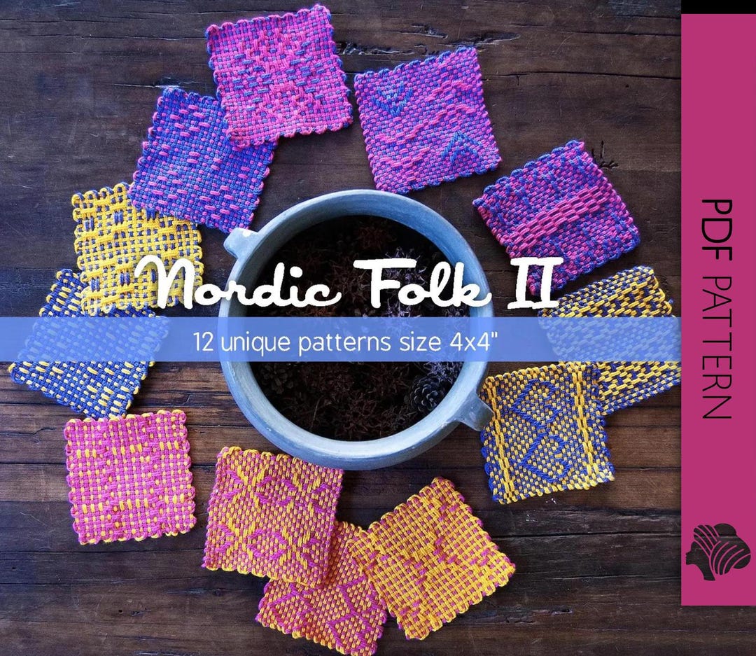 Nordic Folk Pin Loom Pattern: 4x4" Weaving Designs (PDF Pattern) - Etsy