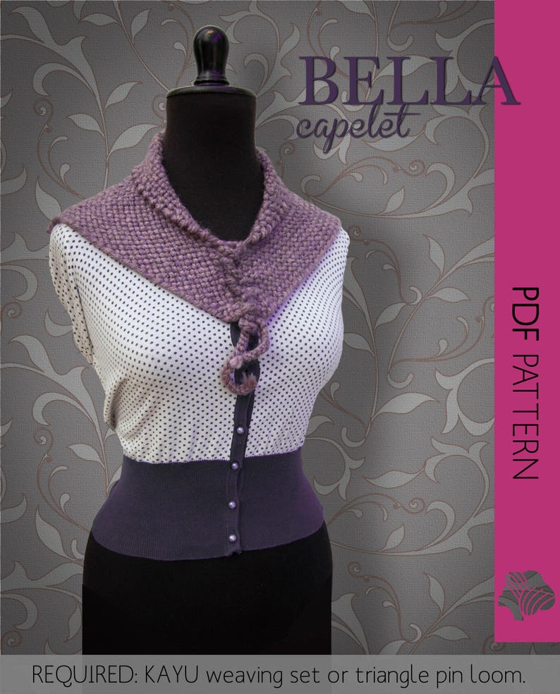 Pin Loom Pattern Triangle Loom Weave Loom Pattern Bolero - Etsy