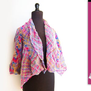 Lyu Wrap Cardigan | PDF Pattern | Bias Weaving Pattern | Weaving Loom ...