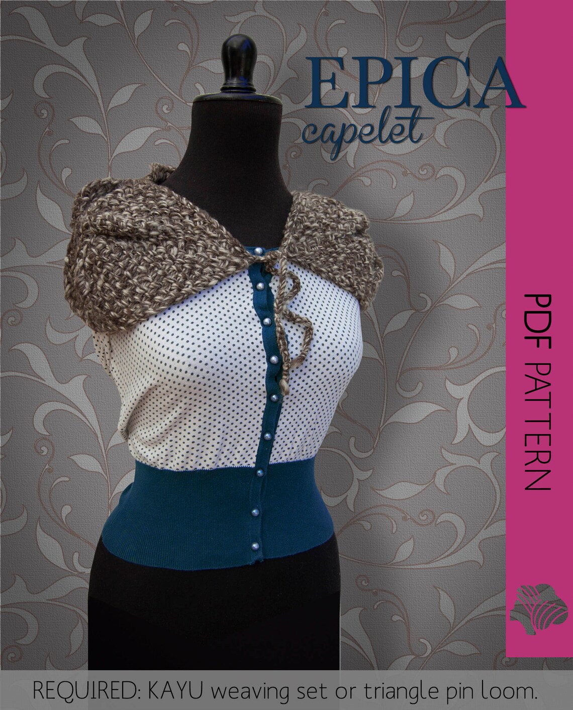 Pin Loom Pattern Triangle Loom Weave Loom Pattern Bolero - Etsy