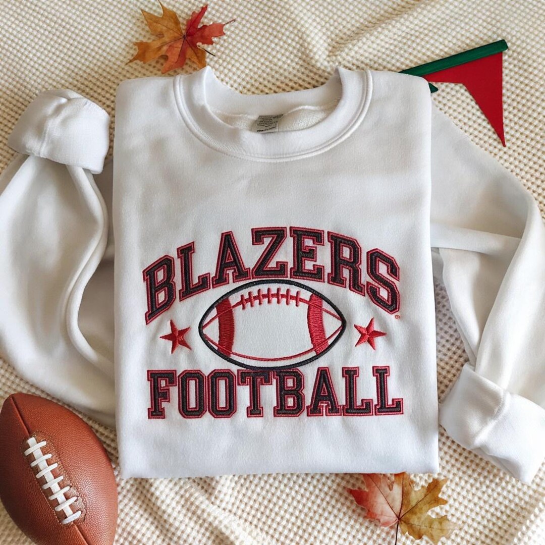EMBROIDERED Custom Football Team Sweatshirt, Team Spirit Shirt, Gameday ...