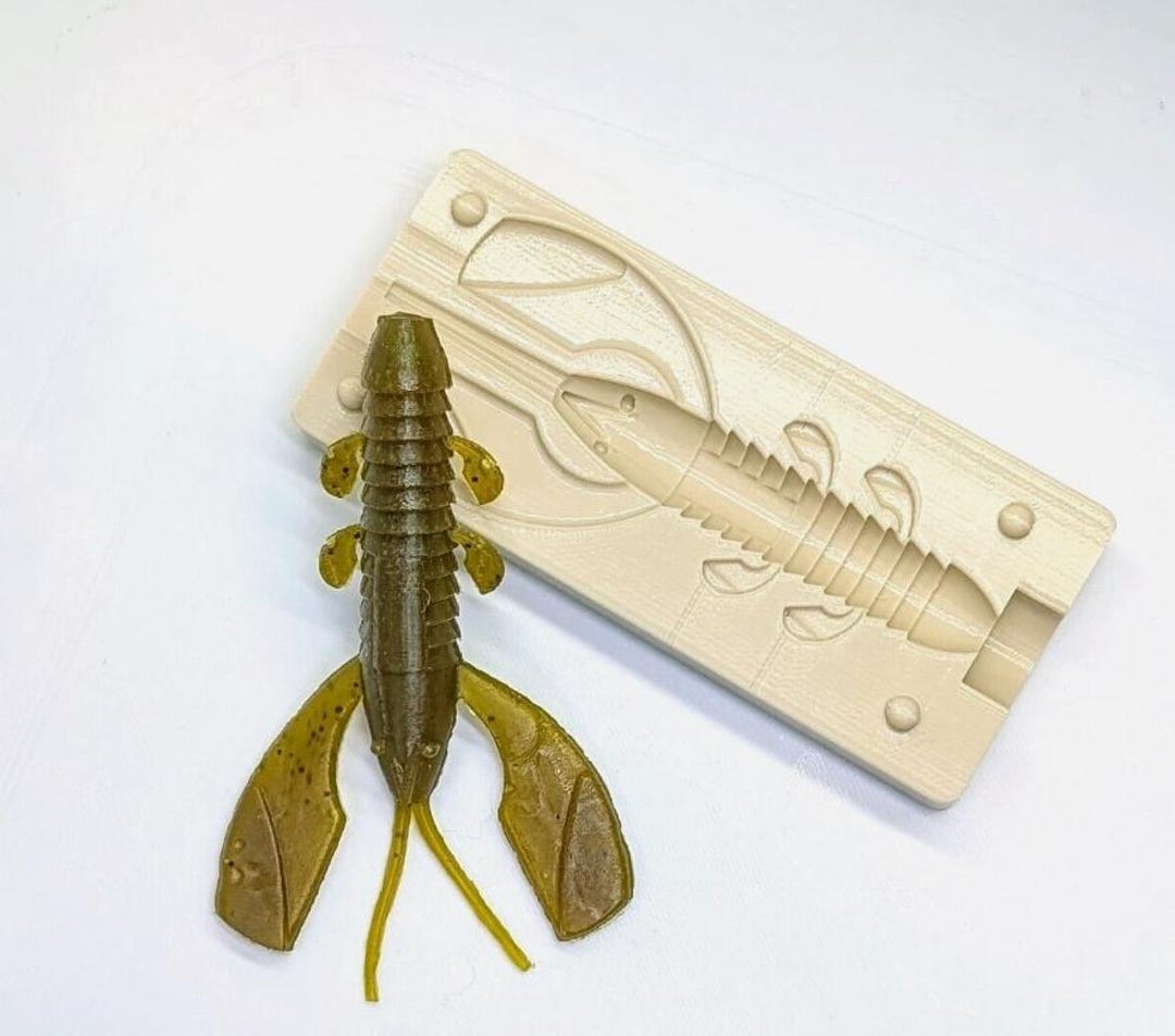 4 Inch Crawfish 0.5 Oz Soft Plastic Lure Making Injection Mold - Fat ...