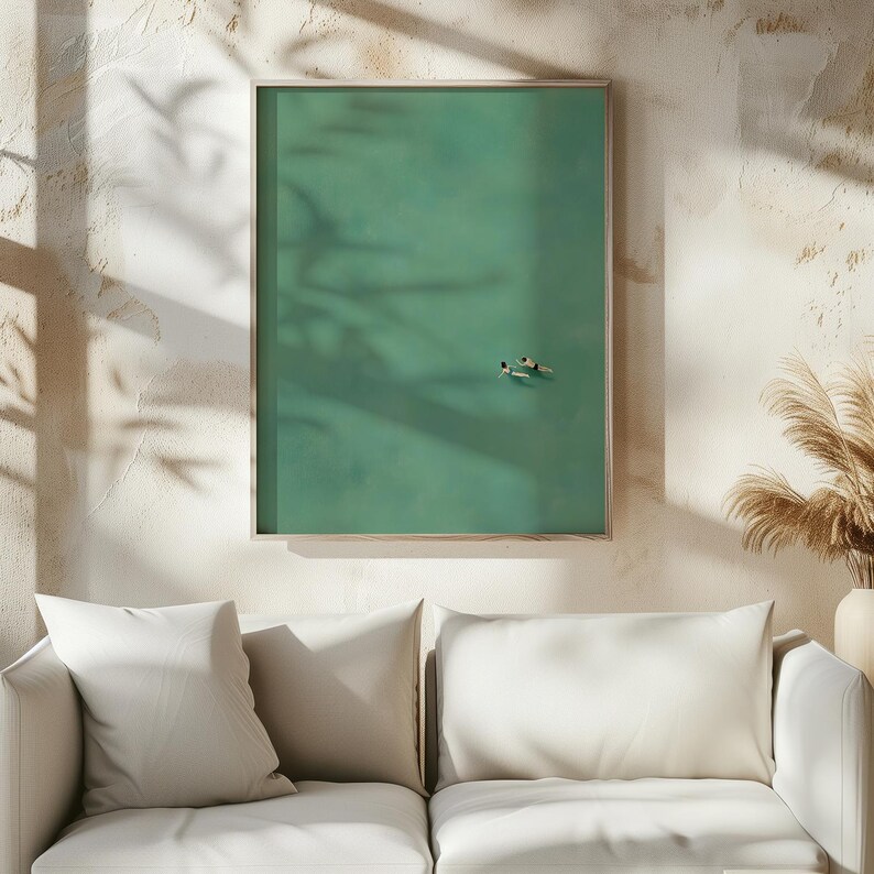 Ocean Bliss: A Shared Moment of Calm Boundless Green Waters Wall Art ...