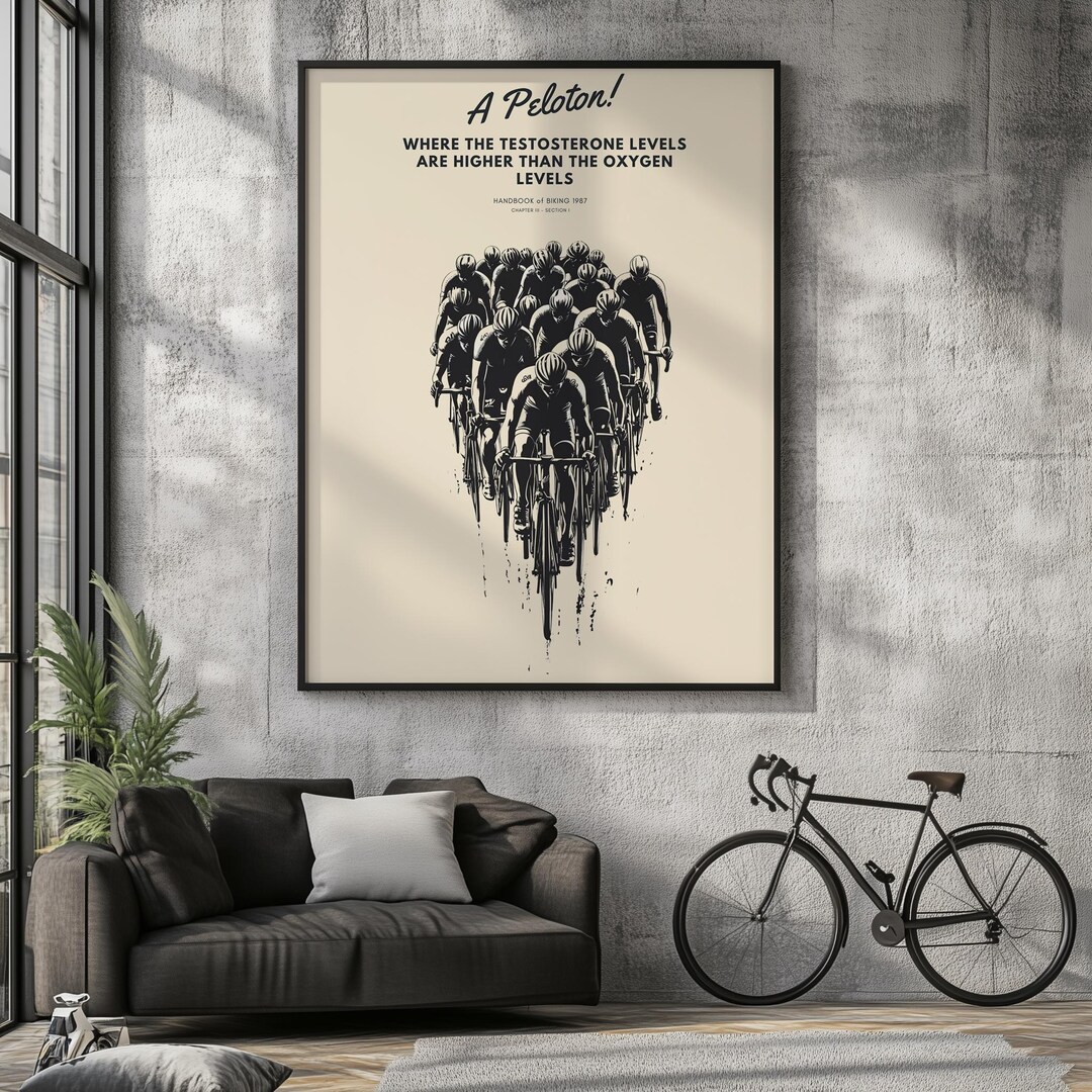 Cycling Peloton Poster - Vintage Design for Enthusiasts | Premium ...