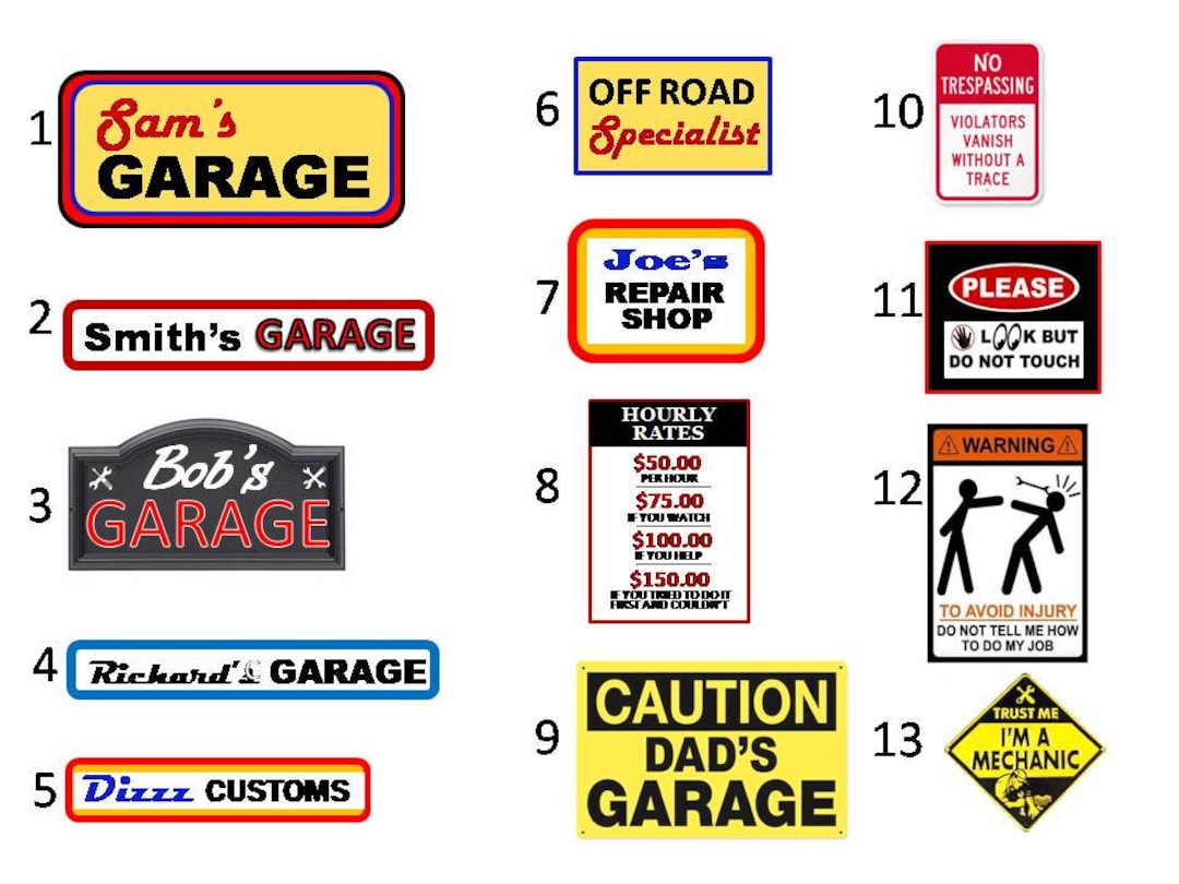 CUSTOM * Mini SIGNS * Background * Diorama * Dollhouse * Garage ...