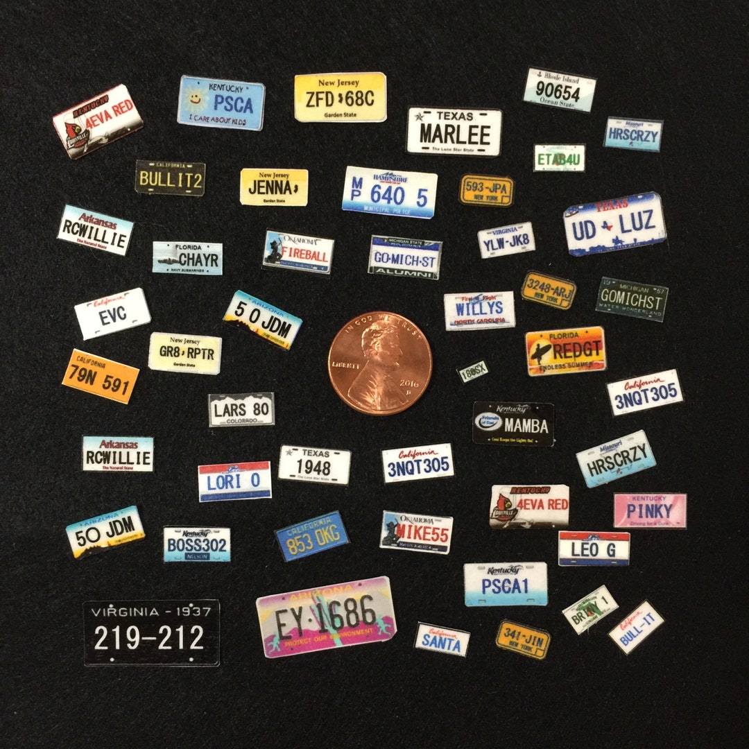 CUSTOM * License Plate for Model Car * to Scale * Beautifully Detailed ...