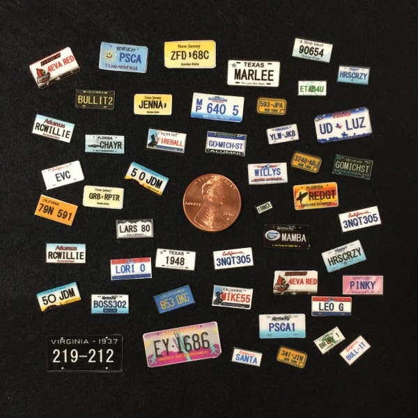 Mini License Plate - Etsy