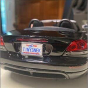 CUSTOM * License Plate for Model Car * to Scale * Beautifully Detailed ...