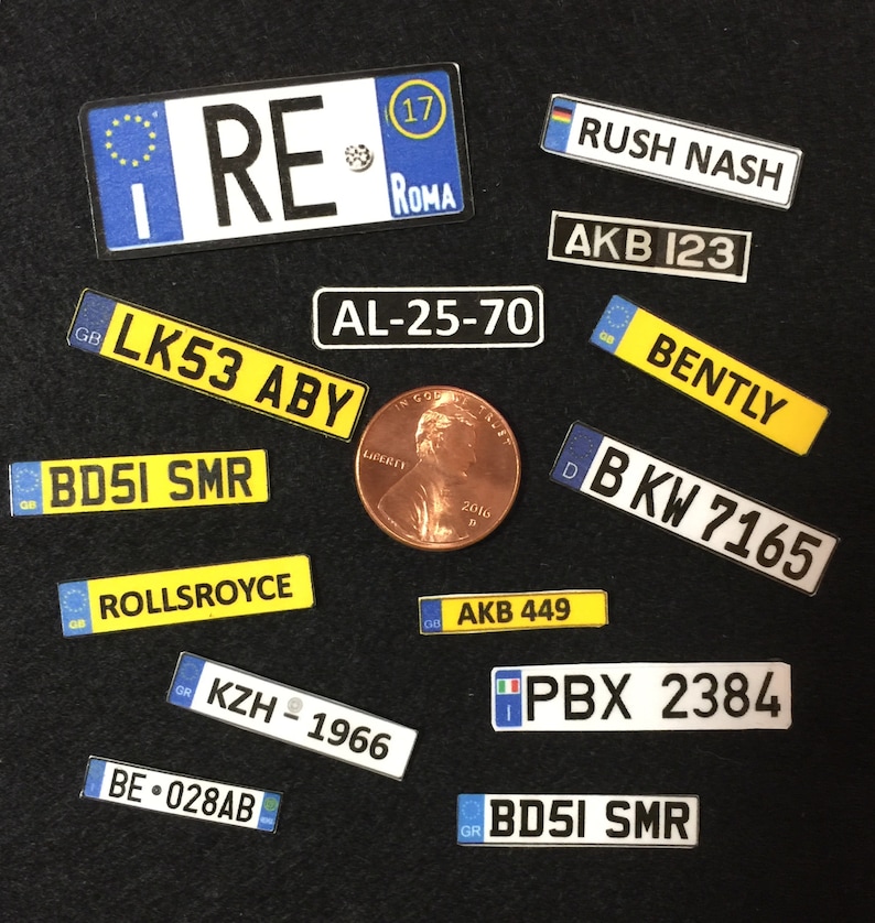 CUSTOM * License Plate for Model Car * to Scale * Beautifully Detailed ...
