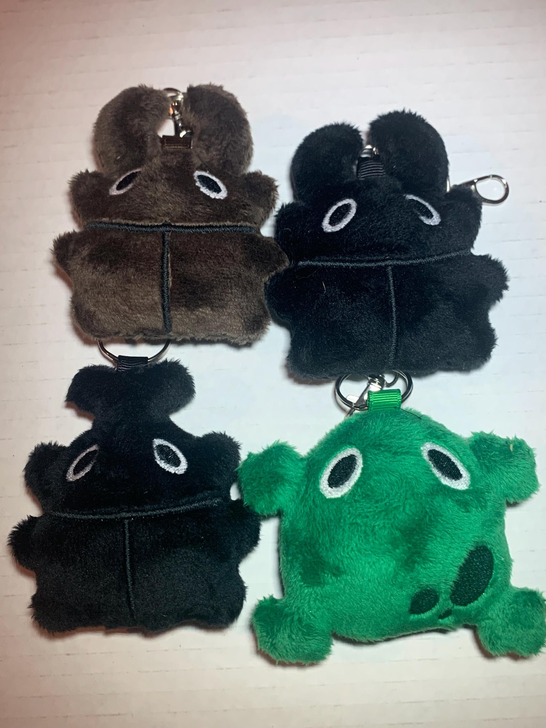 Beetle or Frog Plush Keychain Charms - Etsy