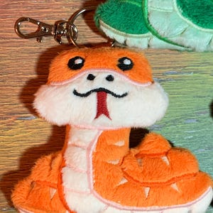 Cute Chibi Snake Plush Keychain Charm - Etsy