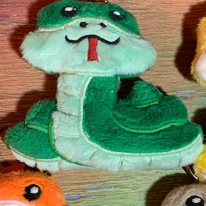 Cute Chibi Snake Plush Keychain Charm - Etsy
