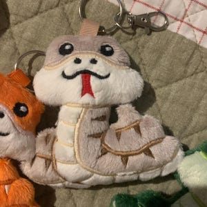 Cute Chibi Snake Plush Keychain Charm - Etsy