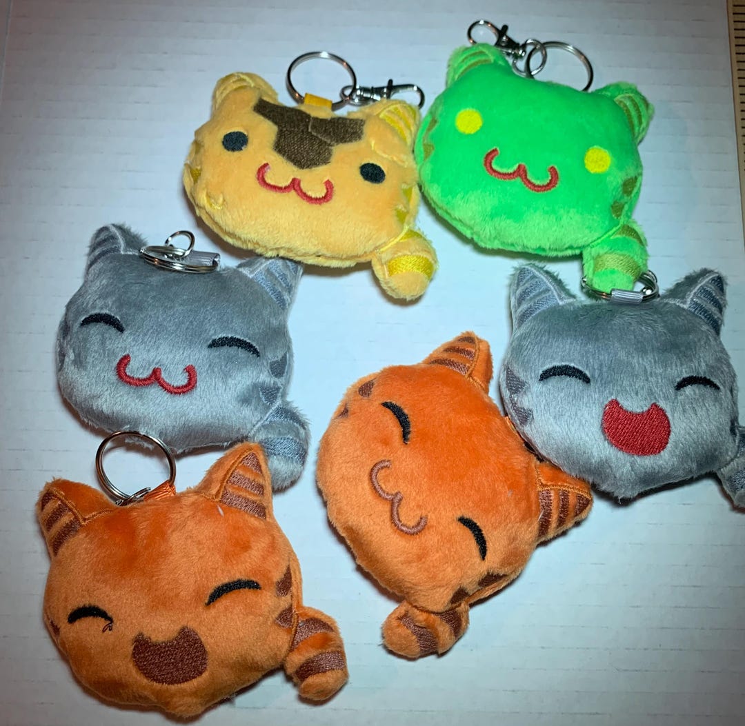 Tabby Slime Plush Keychain Charm - Etsy
