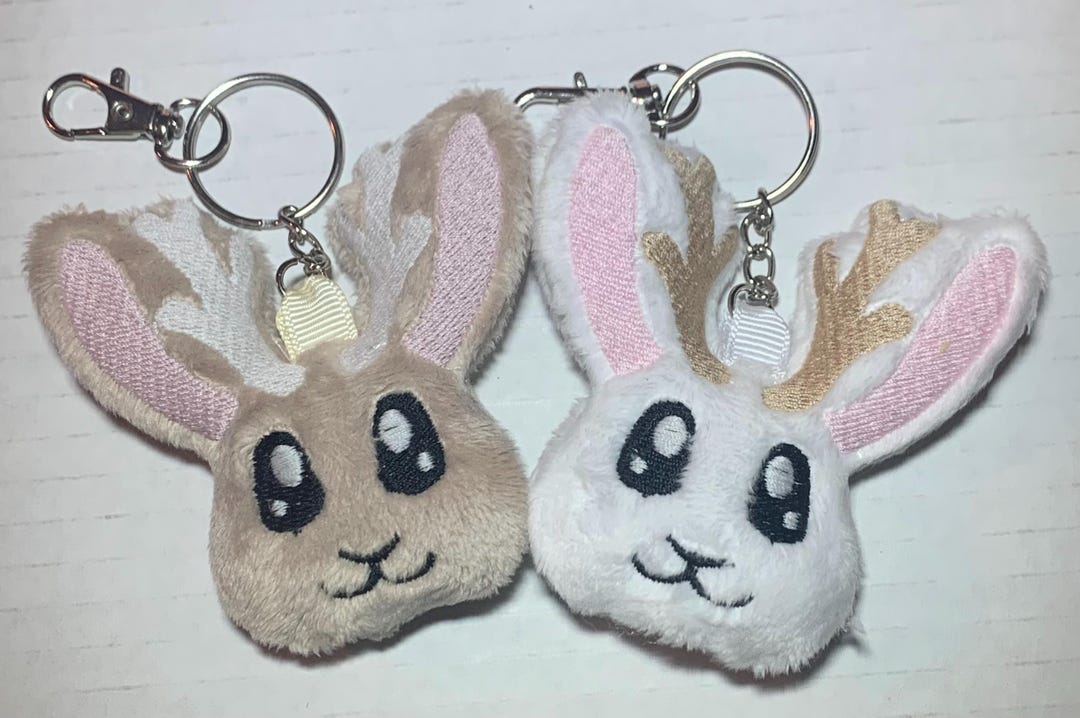 Jackalope Plush Keychain Charm - Etsy