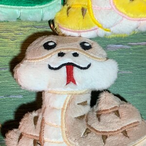 Cute Chibi Snake Plush Keychain Charm - Etsy