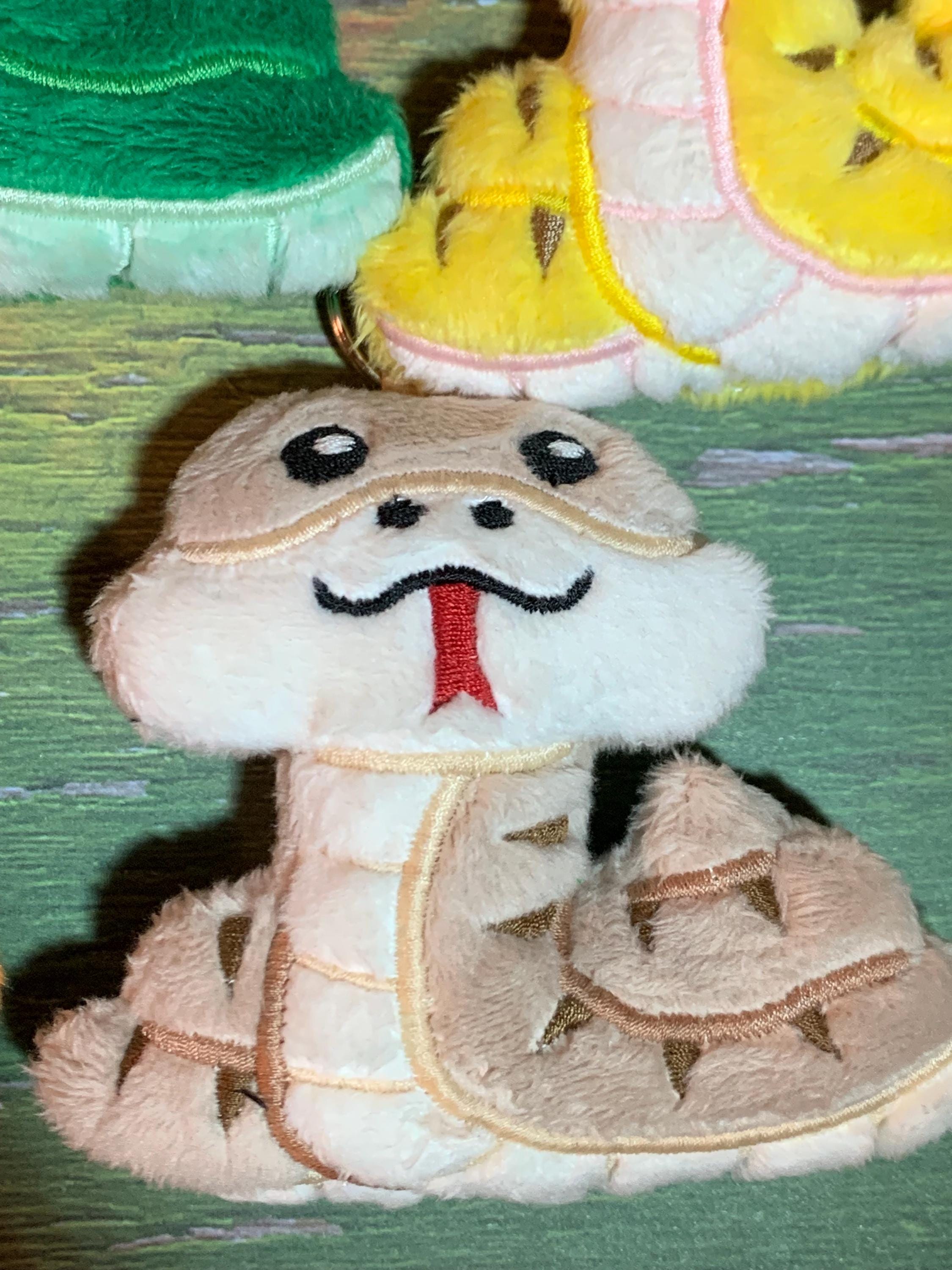 Cute Chibi Snake Plush Keychain Charm - Etsy