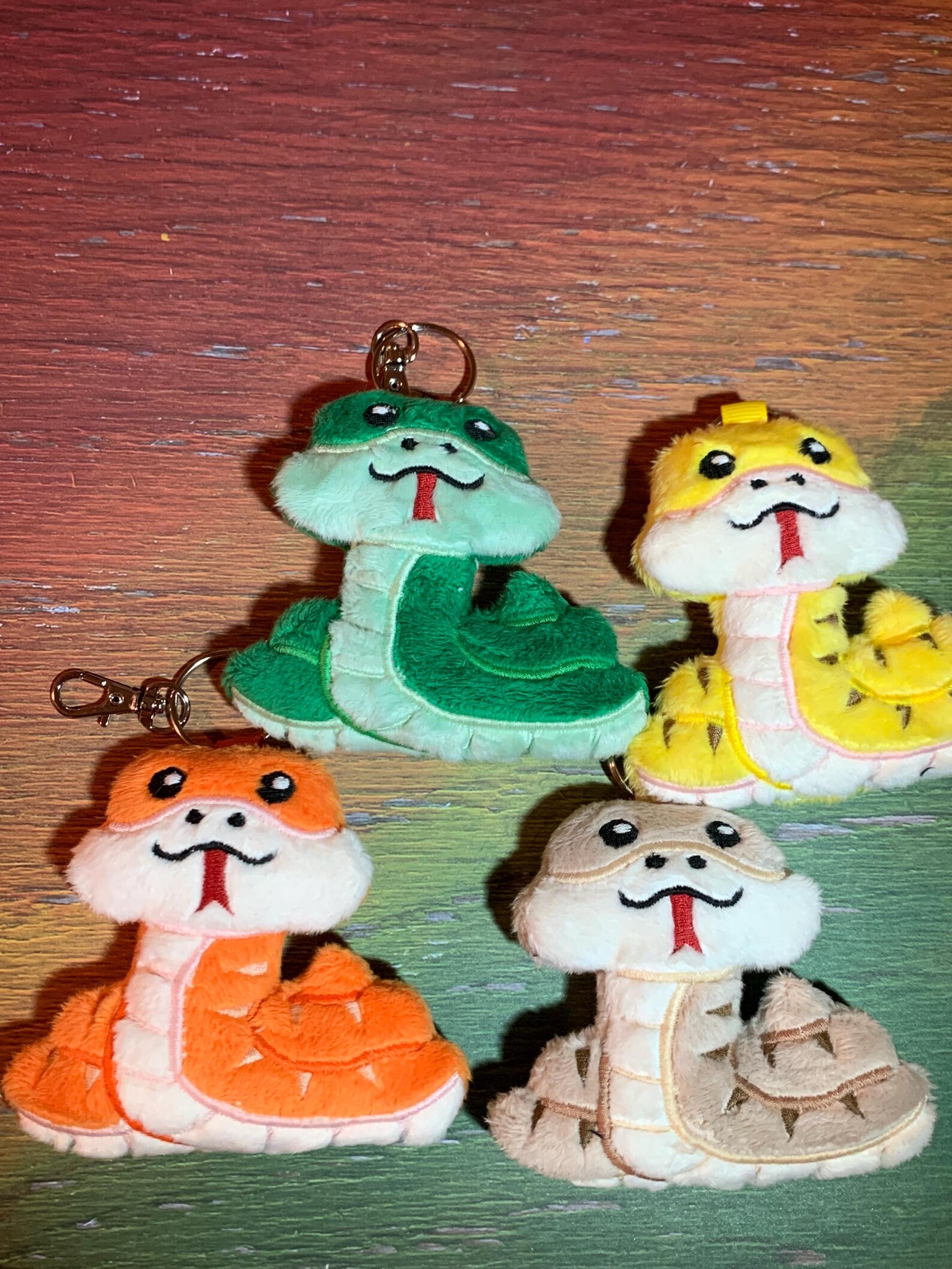 Cute Chibi Snake Plush Keychain Charm - Etsy