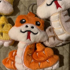 Cute Chibi Snake Plush Keychain Charm - Etsy