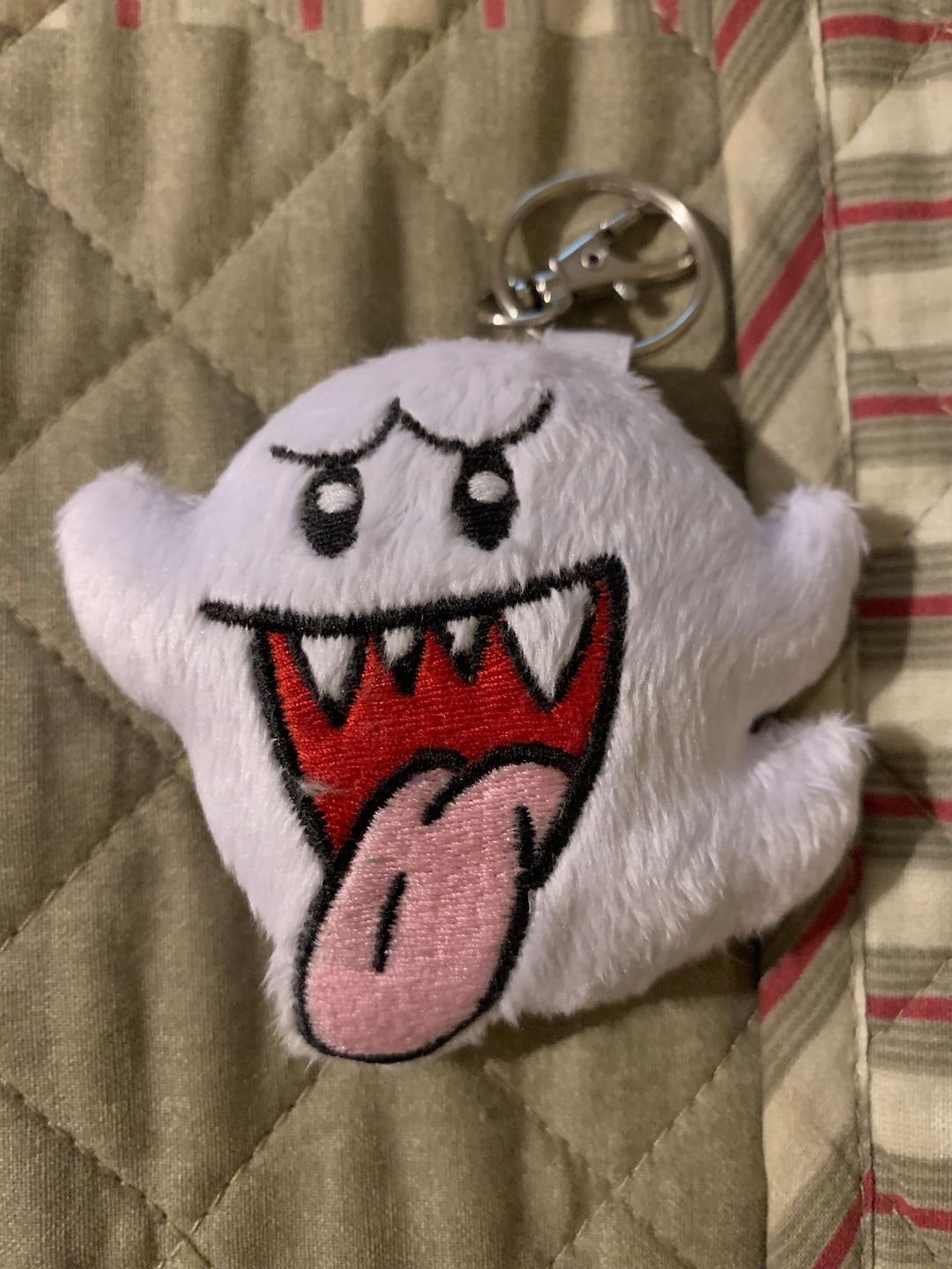 Boo Ghost Plush Keychain Charm - Etsy
