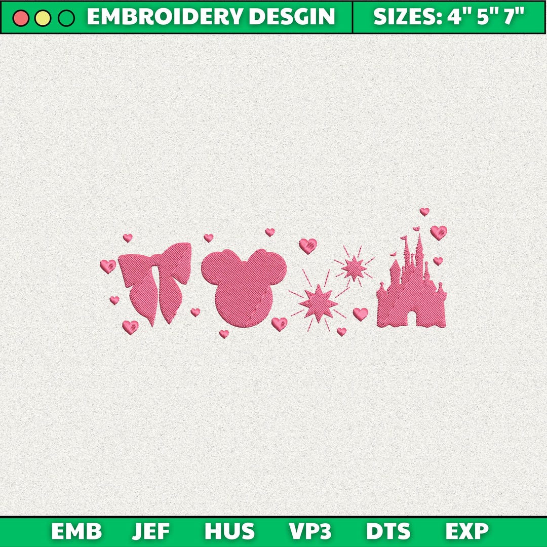 Cartoon World Embroidery Design, Magical Land Embroidery Design, Girl ...