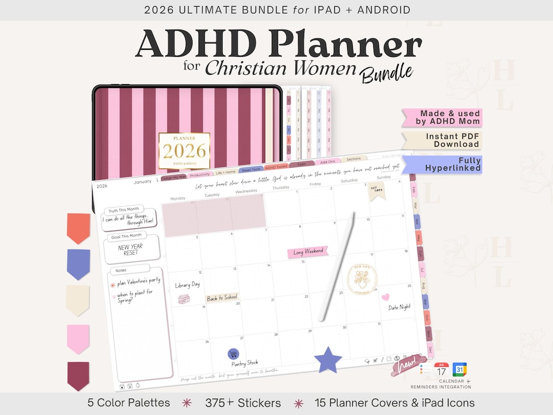 2026 Digital Planner for Ipad, Faith-based Christian Planner for Moms ...